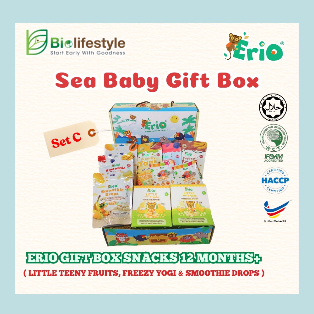Erio Sea Baby Gift Box Snacks For 12 Months+ Little Teeny Fruit, Freezy ...